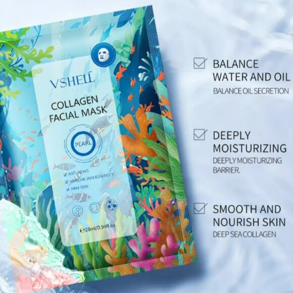 VSELL | Skincare | Collagen Face Korean Mask Jumbo Pack Vshell | Poshmark